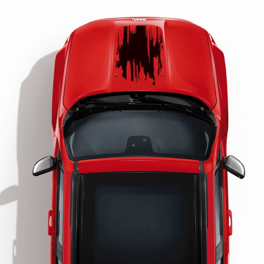 Autocolant negru pentru capota